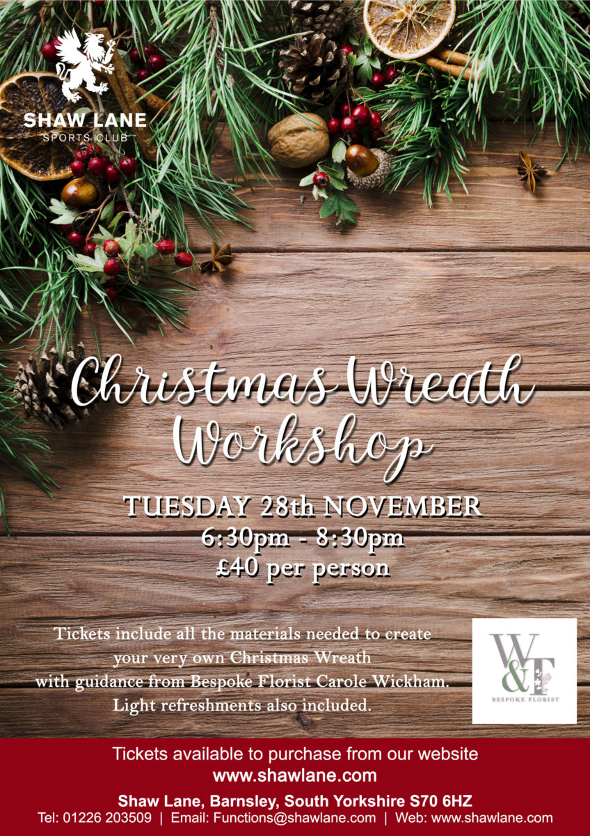 Xmas Wreath Making 2023 | Shaw Lane, Barnsley