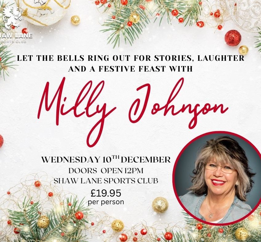 Festive Feast with Milly Johnson Ticket – Shaw Lane, Barnsley
